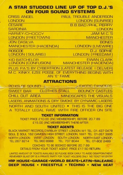 Rave Flyers – 1989 Part 2 - The Art & Soul Traders