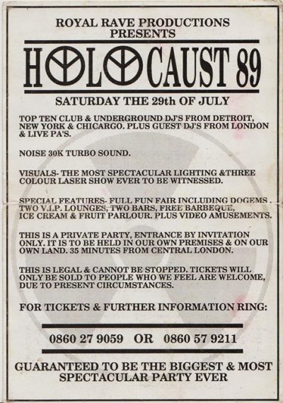 Rave Flyers – 1988 – 1989 - The Art & Soul Traders