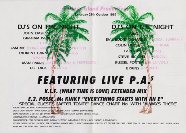 Rave Flyers – 1989 Part 2 - The Art & Soul Traders